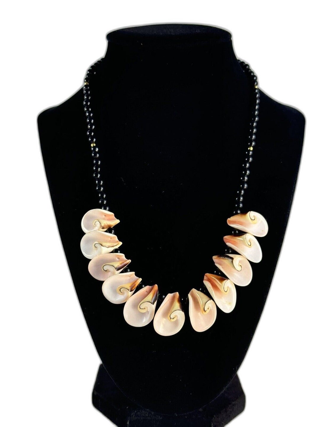 Conch Shell Hawaiian Necklace 80s Large Luhuanas Everlasting Beach ...
