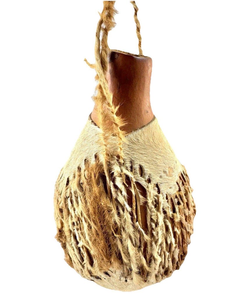 Vintage African Milk Mala Calabash Goat Hide Gourd Kenya Massai - Etsy