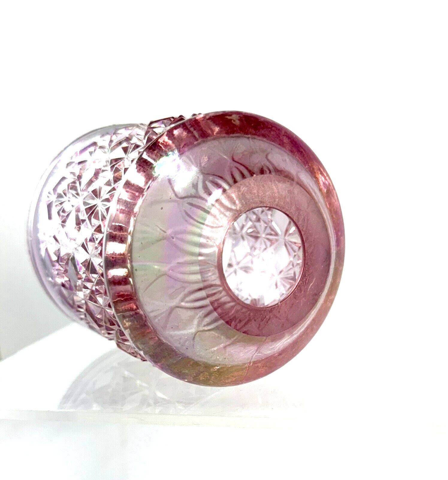 Fenton Pink Iridescent Fairy Lamp Shade Vintage Beautiful - Etsy