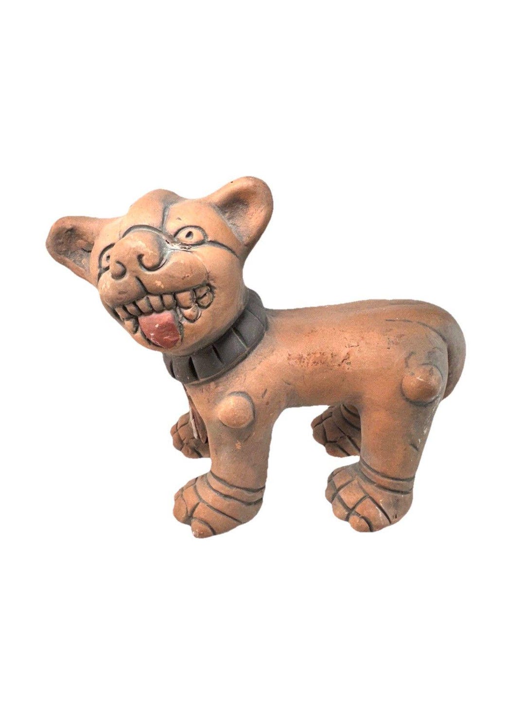 Vintage Pre-colombian Reproduction Statue Guardian Lion Mayan Aztec ...