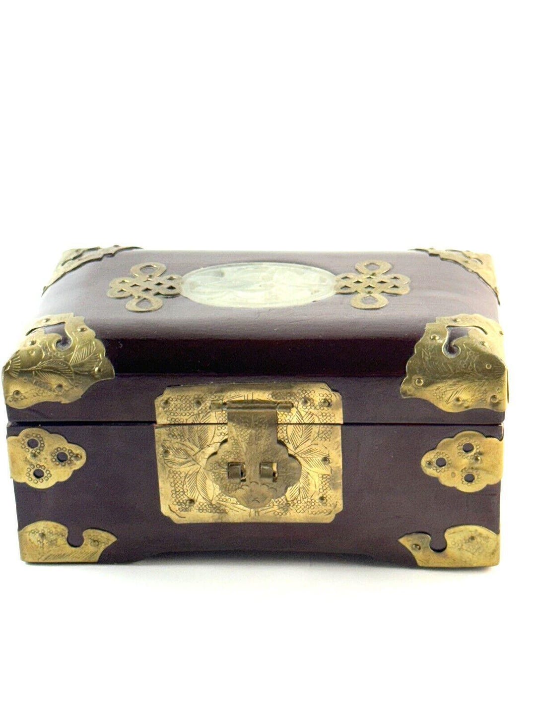 Antique Chinese Rosewood and Jade Carved Inlay D Plaque Jewelry Box - Etsy