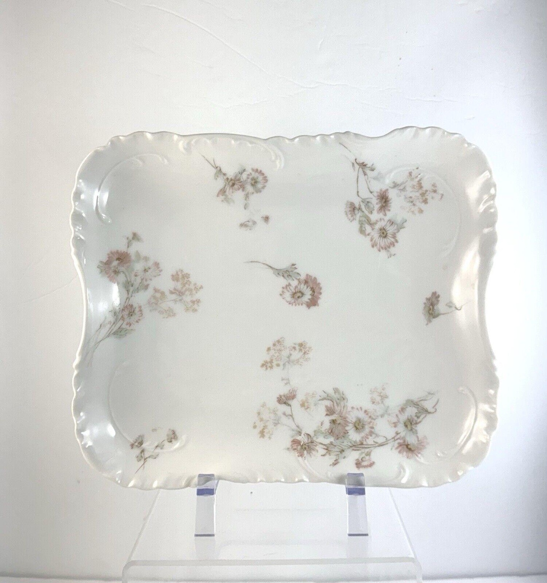 19th C Haviland Limoges Chrysanthemum Pattern 9 X 8in Platter Antique ...