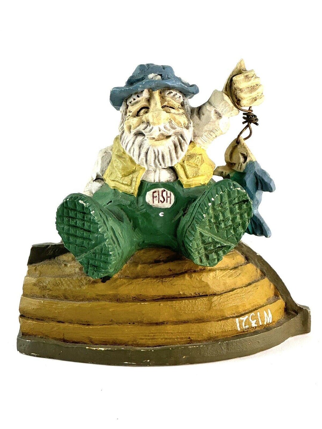 David Frykman the Fisherman Resin Sculpture Vintage - Etsy