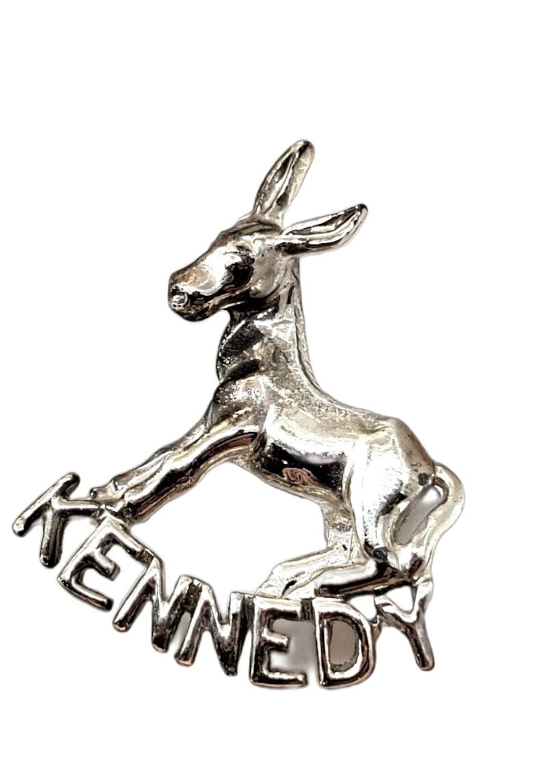 Political Pin the Democratic Donkey JFK Kennedy Campaign Pin Vintage ...