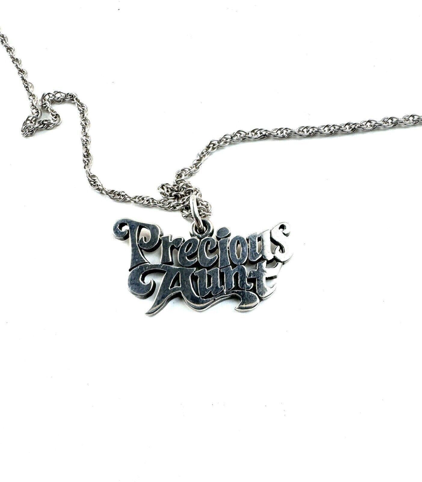 James Avery Precious Aunt Pendant Necklace on Sterling Silver 925 JA 18 ...