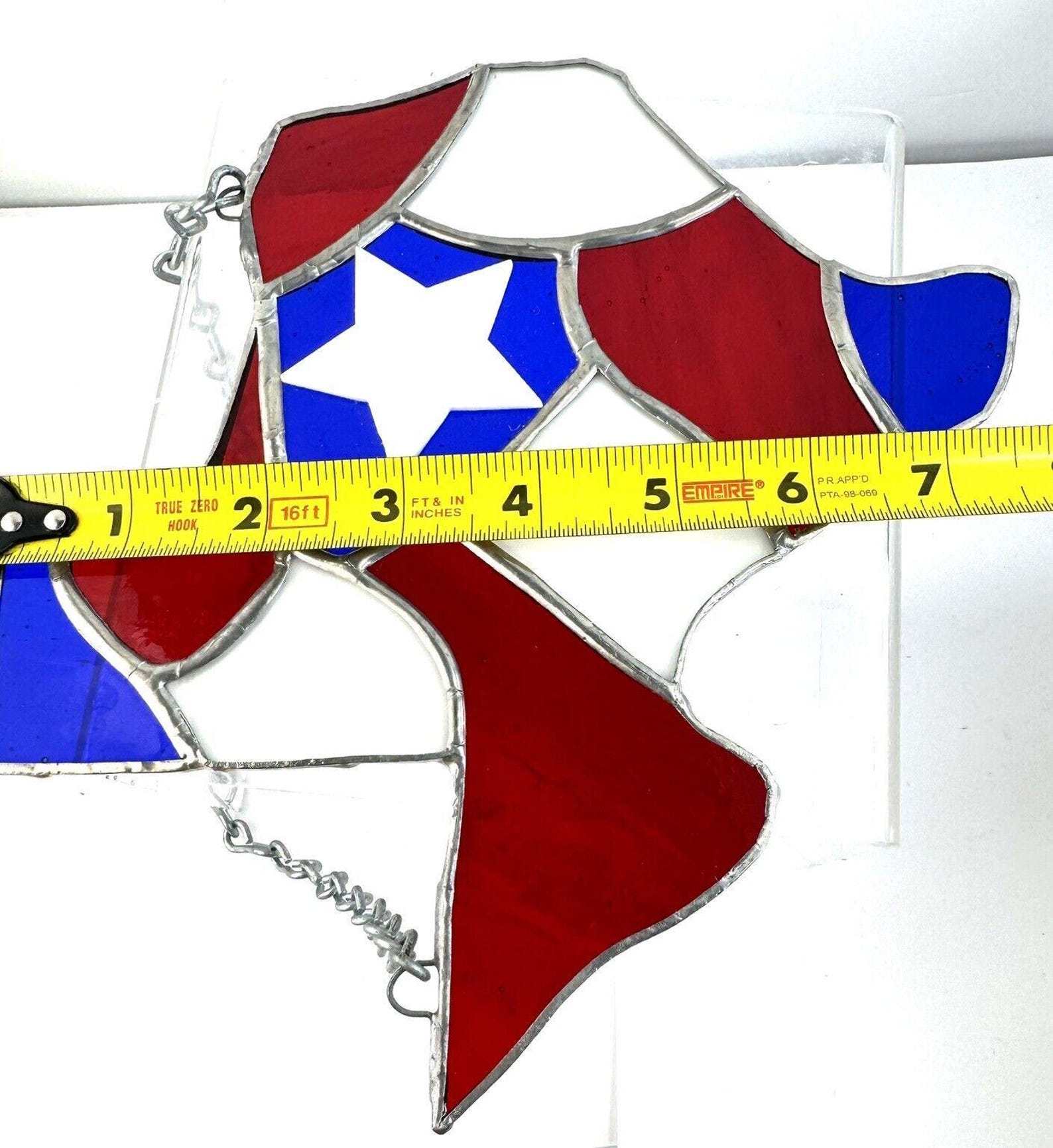 Large Texas Star Stained Glass Window Hanging Sun Catcher - Etsy