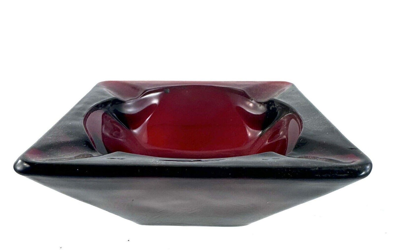 Anchor Hocking Ruby Red Ashtray Glass Royal Square 3 1/2 Vintage - Etsy