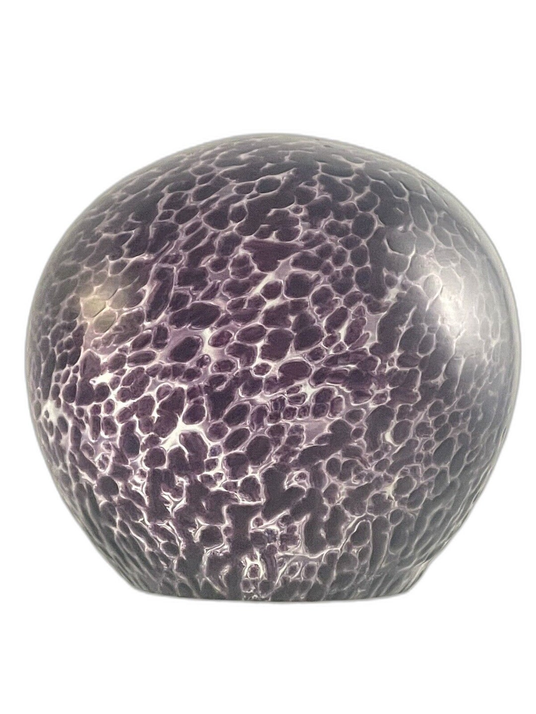 Art Glass Paperweight Purple and Clear Glass Rare Unsigned One of A ...