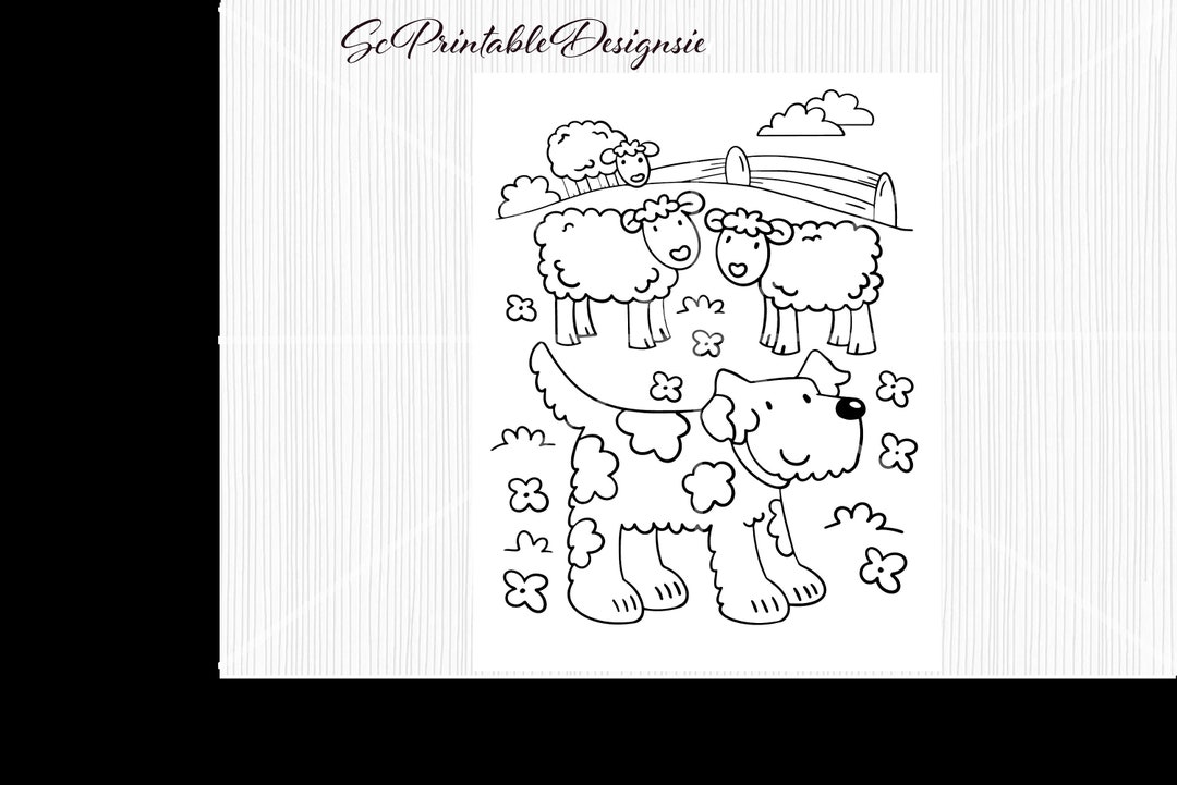 Printable Colouring Page for Kids, Farm Drawing Sheet, Drawing Activity ...