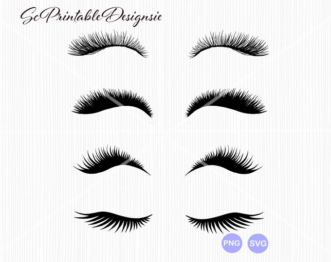 Eyelash Svg, Eyelash Svg Bundle, Eyelashes Svg, Eye Lashes Svg, Eye ...
