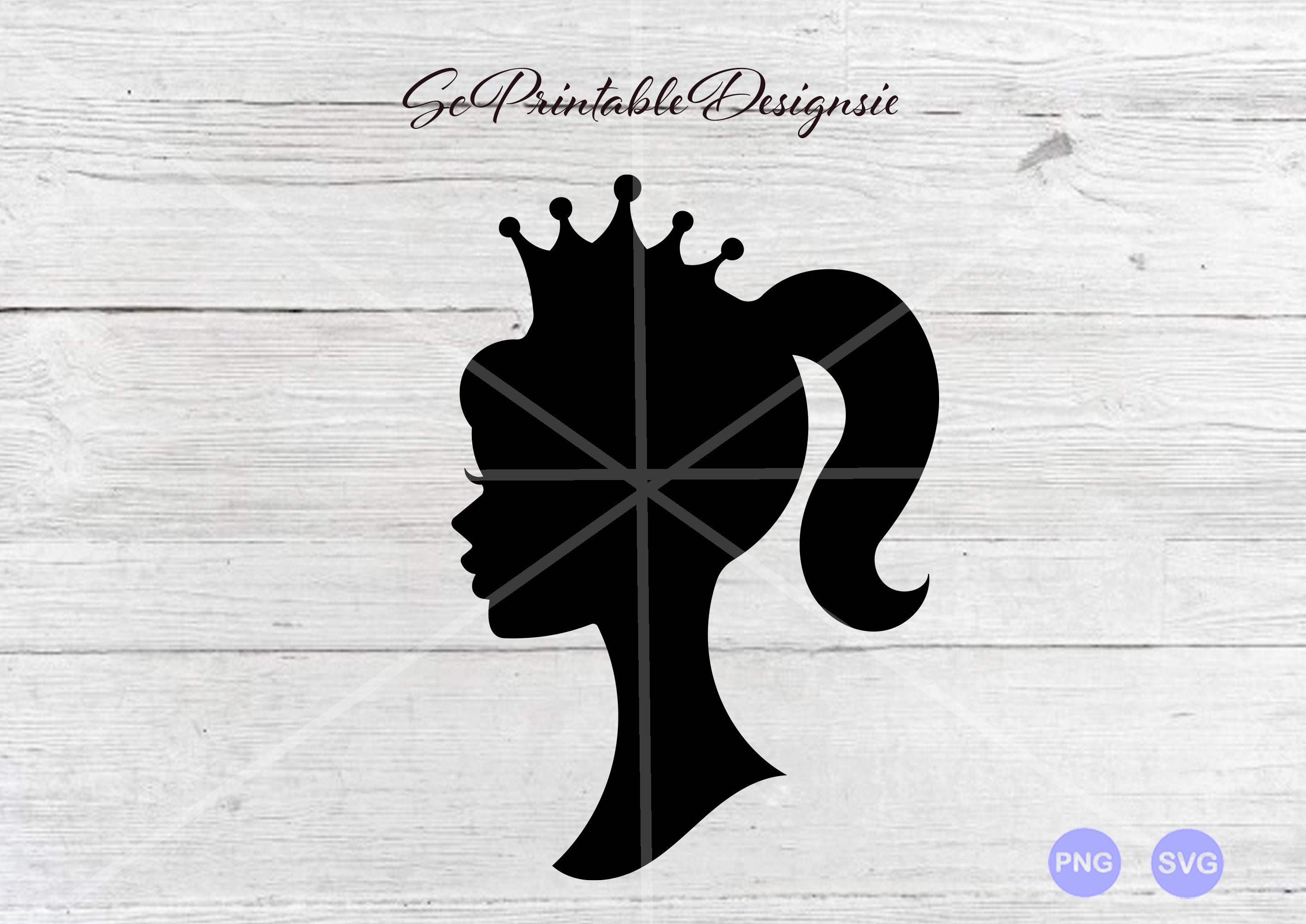 Princess Silhouette Head Svg, Womans Head, Head Shot Svg, Lady Head Svg ...