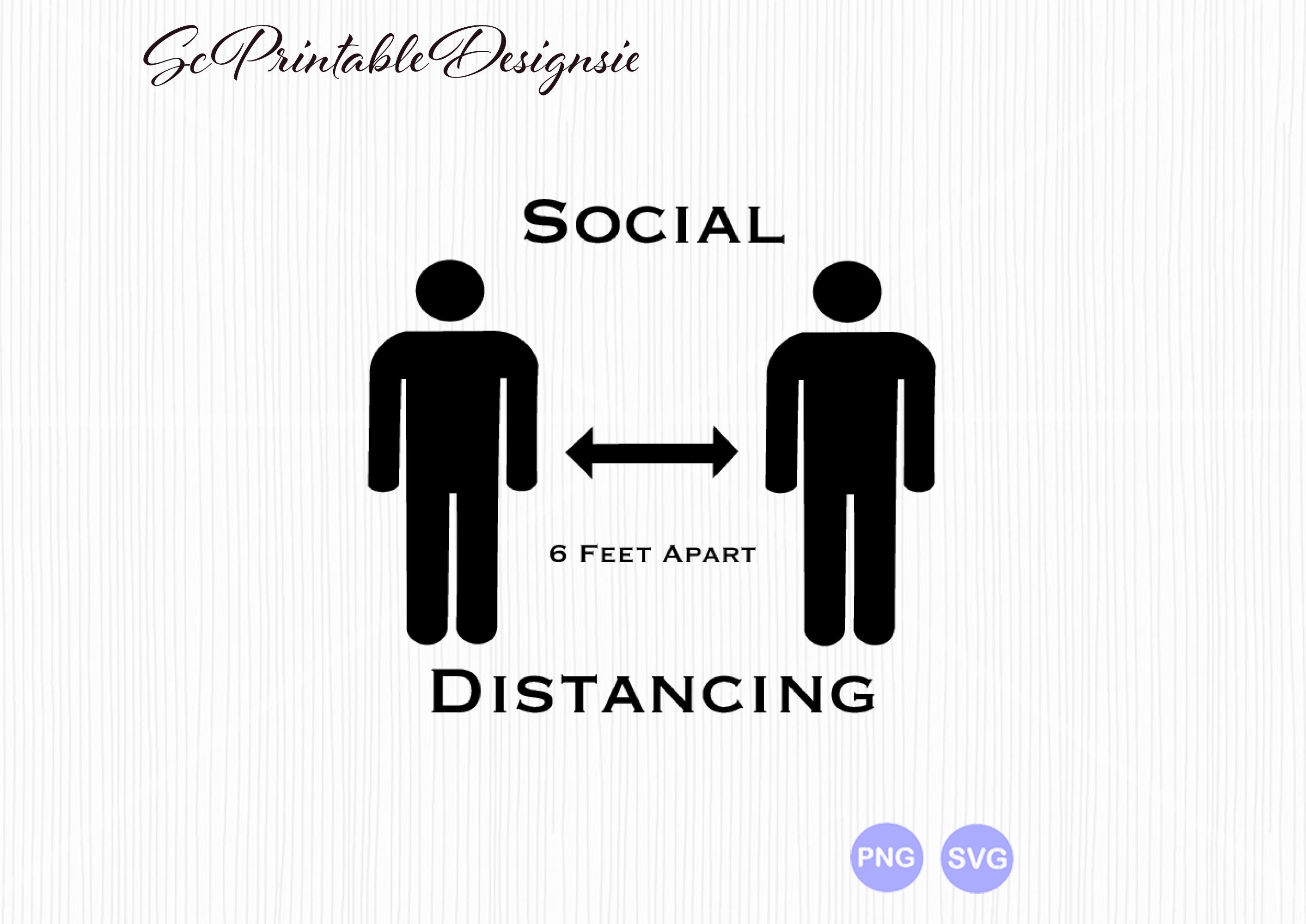 Social Distancing SVG, Social Distancing Clipart, Social Distancing Png ...