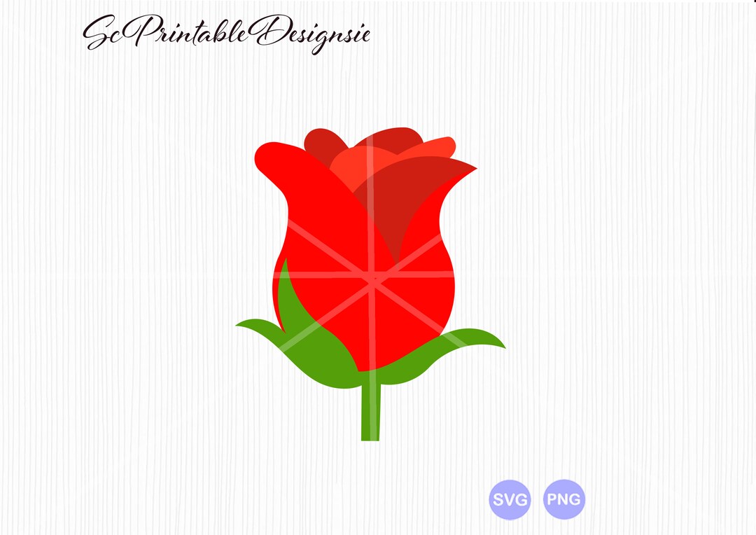 Rose Flower Svg, Red Flower Svg, Flower Svg, Flower Clipart, Rose ...