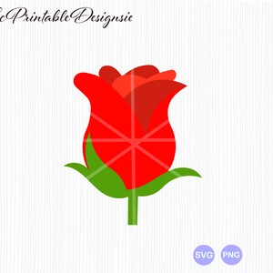 Rose Flower Svg, Red Flower Svg, Flower Svg, Flower Clipart, Rose ...