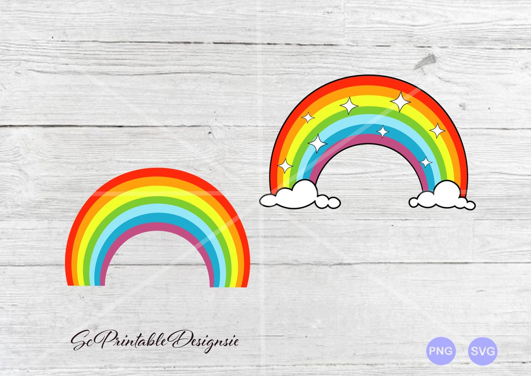 Rainbow Svg, Rainbow Png, Rainbow Clouds Svg, Rainbow Clipart, Kids ...