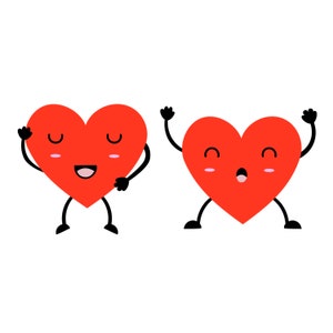 Heart Bundle,dancing Hearts Svg,happy Hearts Svg,heart Clipart, Love ...
