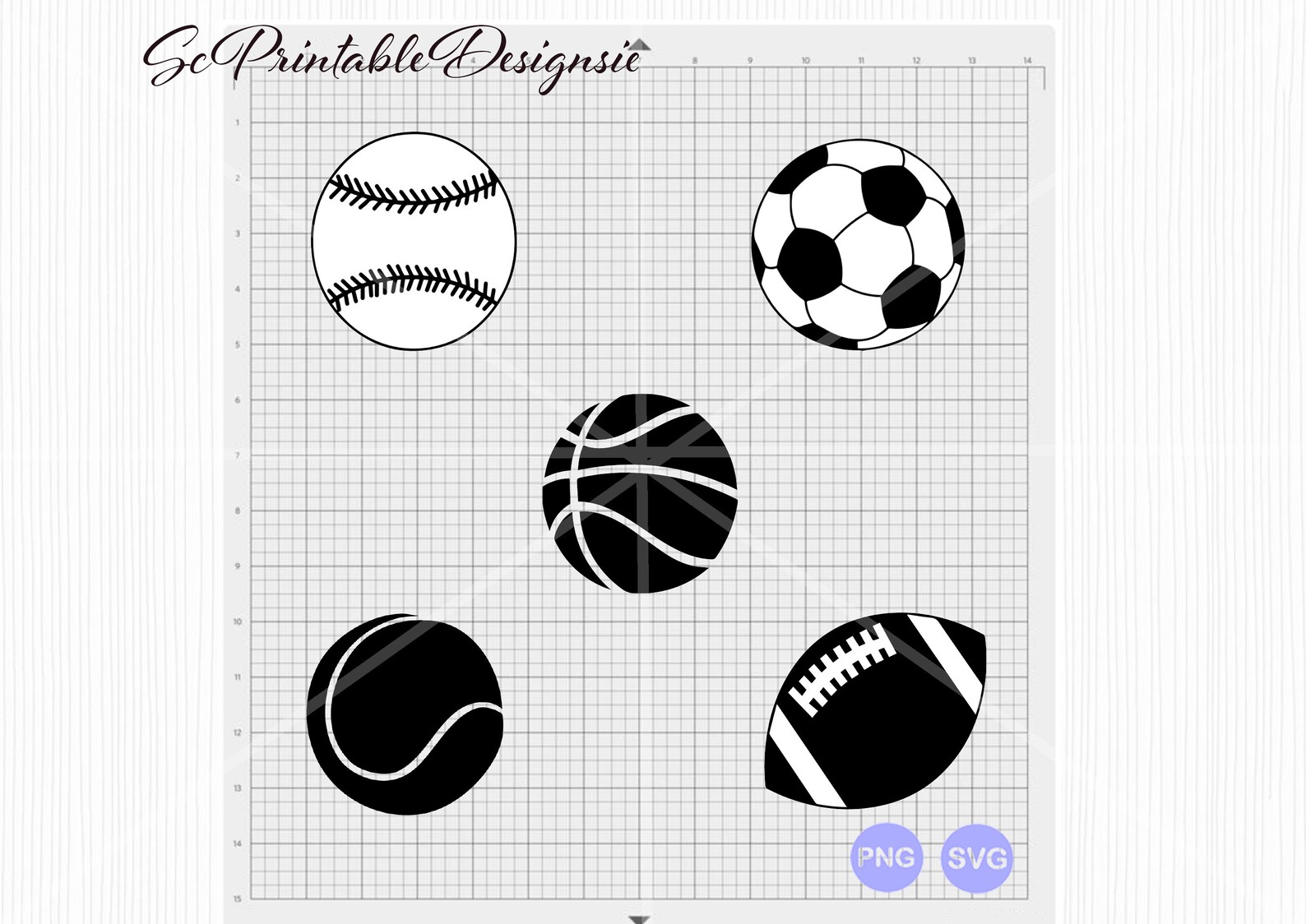 Sports Balls Svg, Sports Ball Bundle, Soccer Svg, Tennis Svg, Baseball ...