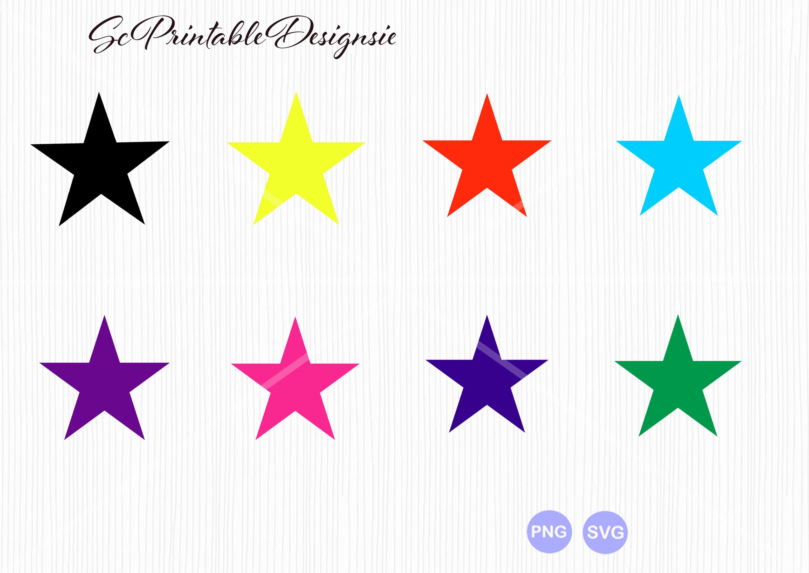 Stern-Bundle SVG, Star Clipart, Stern Vektor, Stern Png, Stern Cricut ...
