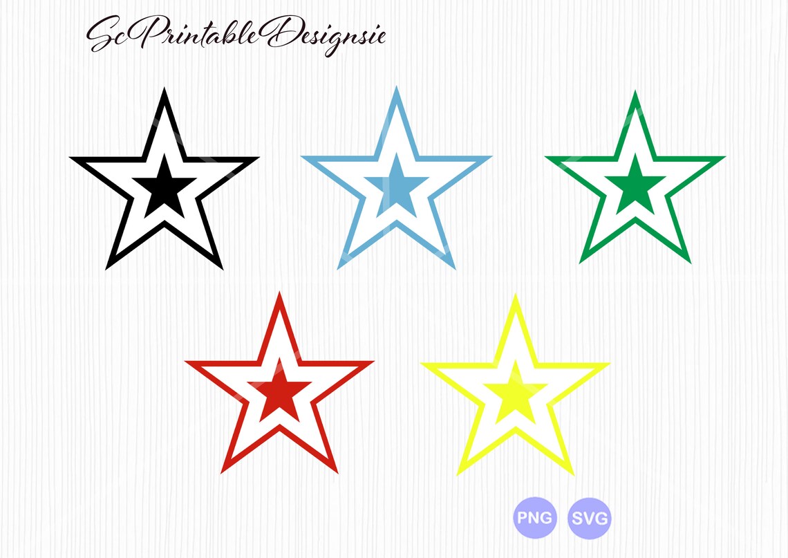 Star Bundle SVG Star Clipart Star Vector Star Png Star | Etsy