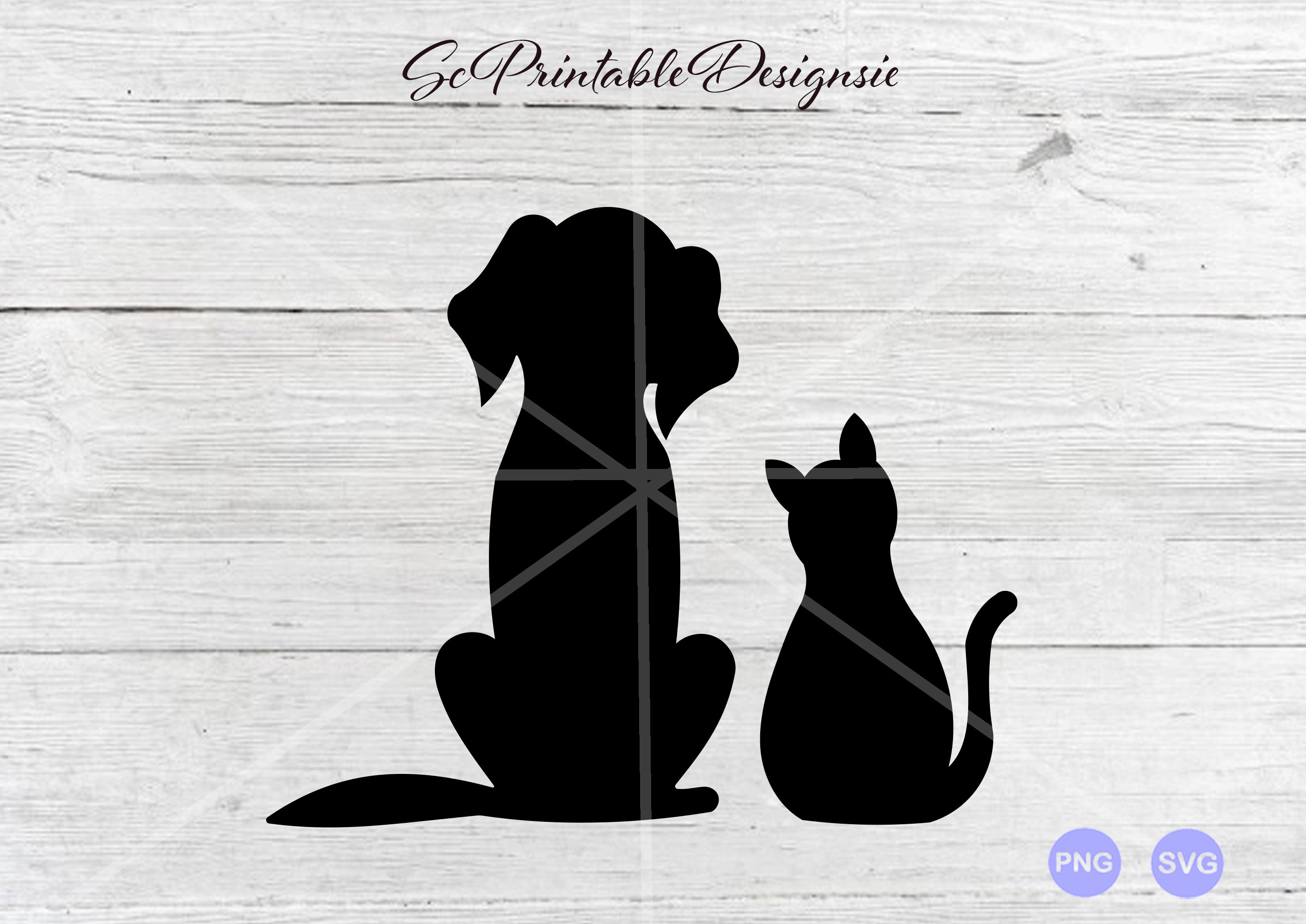 Dog and Cat Best Friends Svg,cat Png,cat Svg,dog Svg, Dog Png, Dog and ...