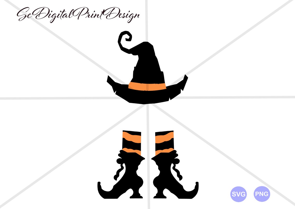 Witch Svg Witch on Broom Svg Flying Witch Svg Witch Clip - Etsy