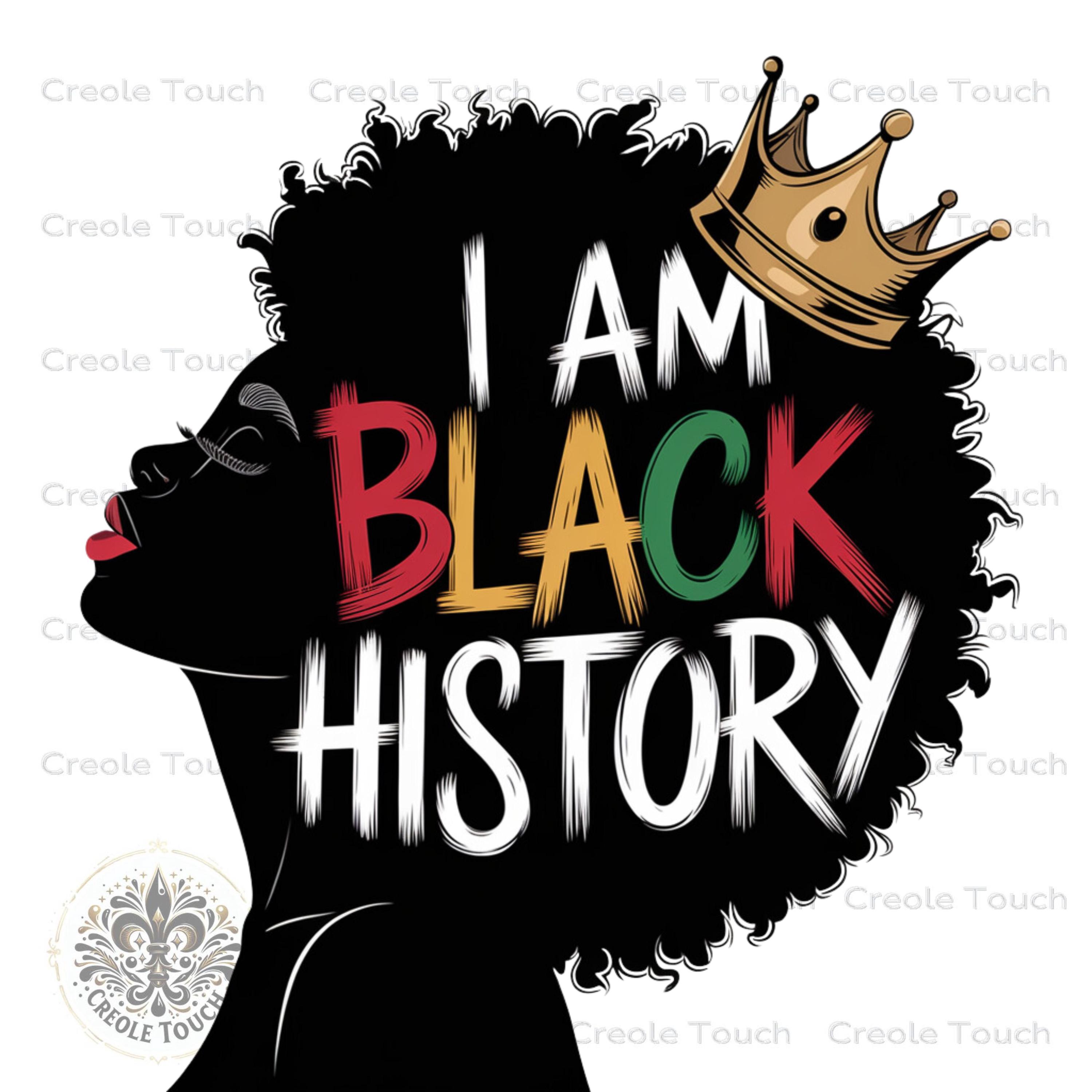 Iamblackhistory, Beautiful Afro Queen PNG, Design Download, Black ...