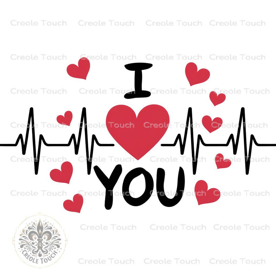 Love Heartbeat EKG - Valentines Day PNG - SVG - Valentines Day Download ...