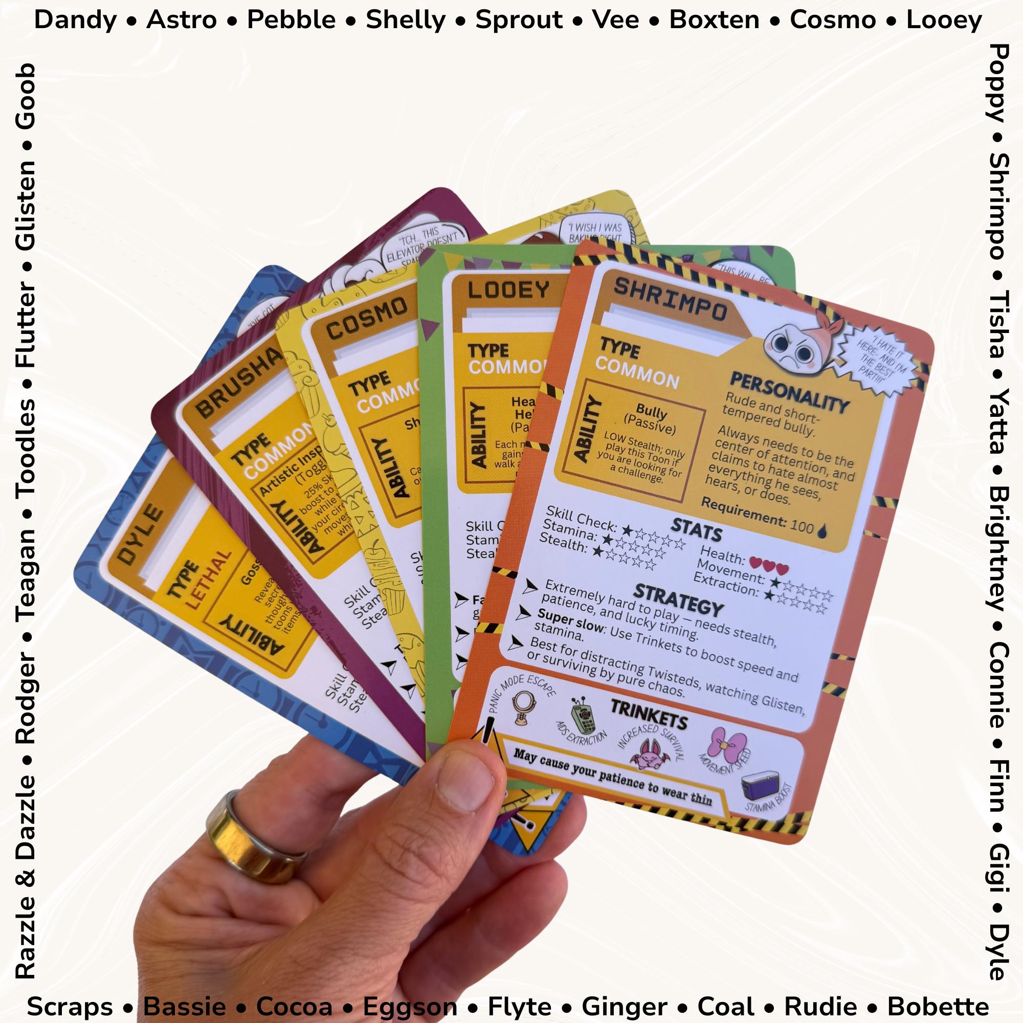Dandy’s World | 53 Character Strategy Trading Cards - Etsy
