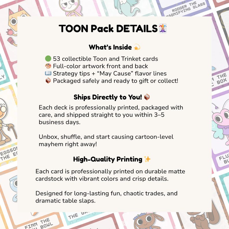 Dandy’s World | 53 Character Strategy Trading Cards - Etsy