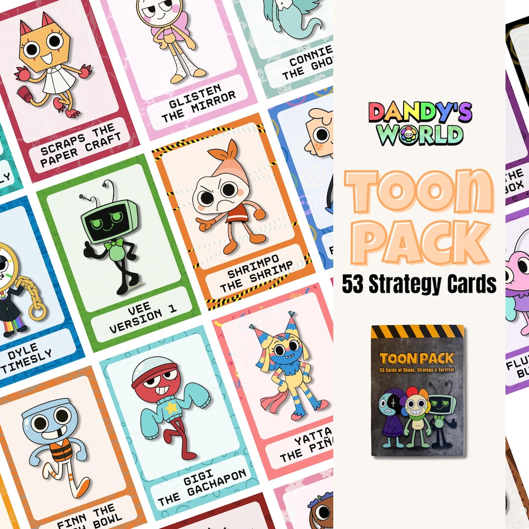 Dandy’s World Toon Pack – 53 Character & Strategy Cards | Trading Deck ...