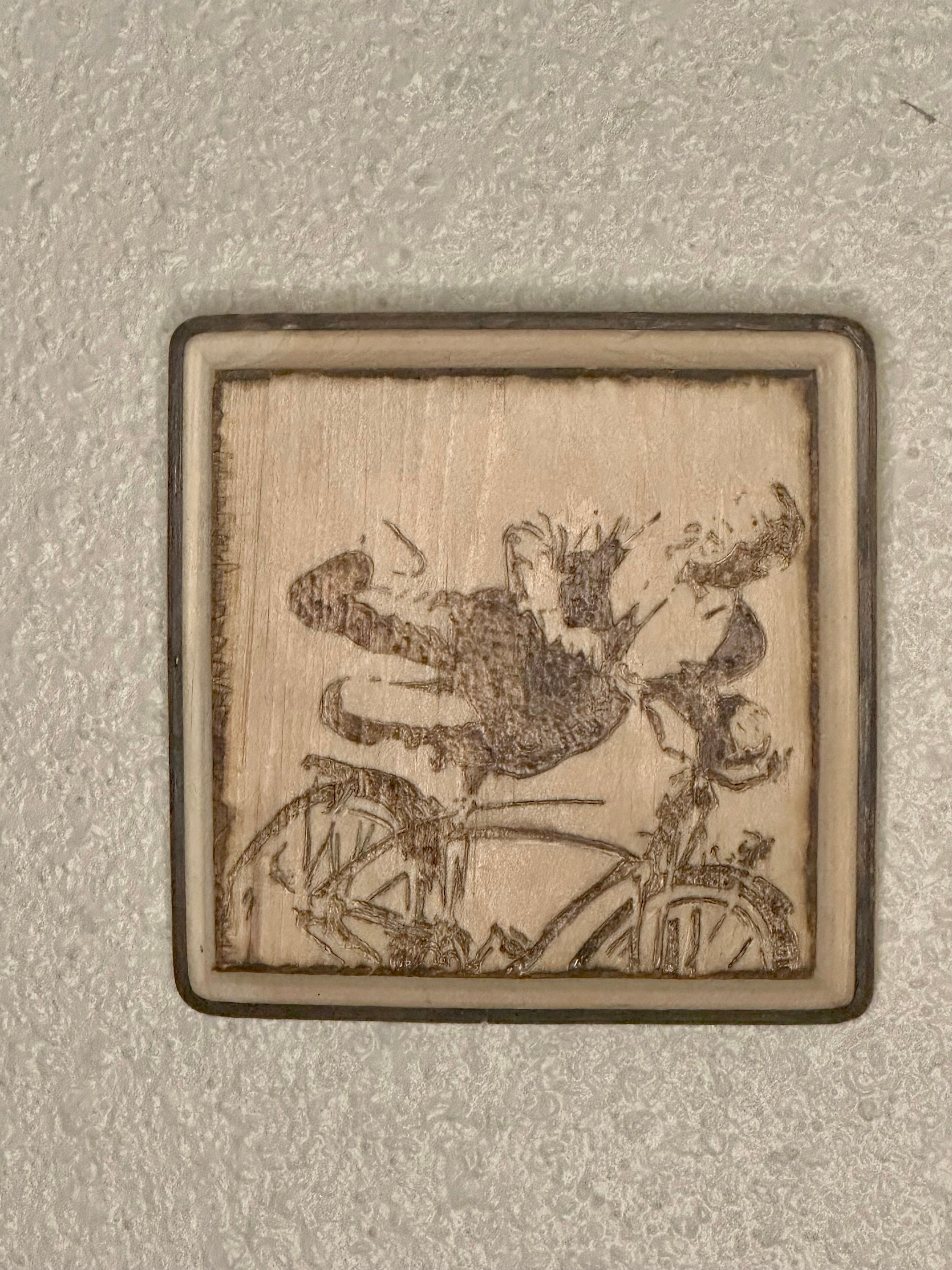 Pee-wee Herman / Bike Ride - Wood Burned Pyrography Artwork - Etsy