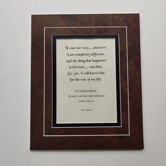 The Chosen: I was one way... and now I am completely | Etsy