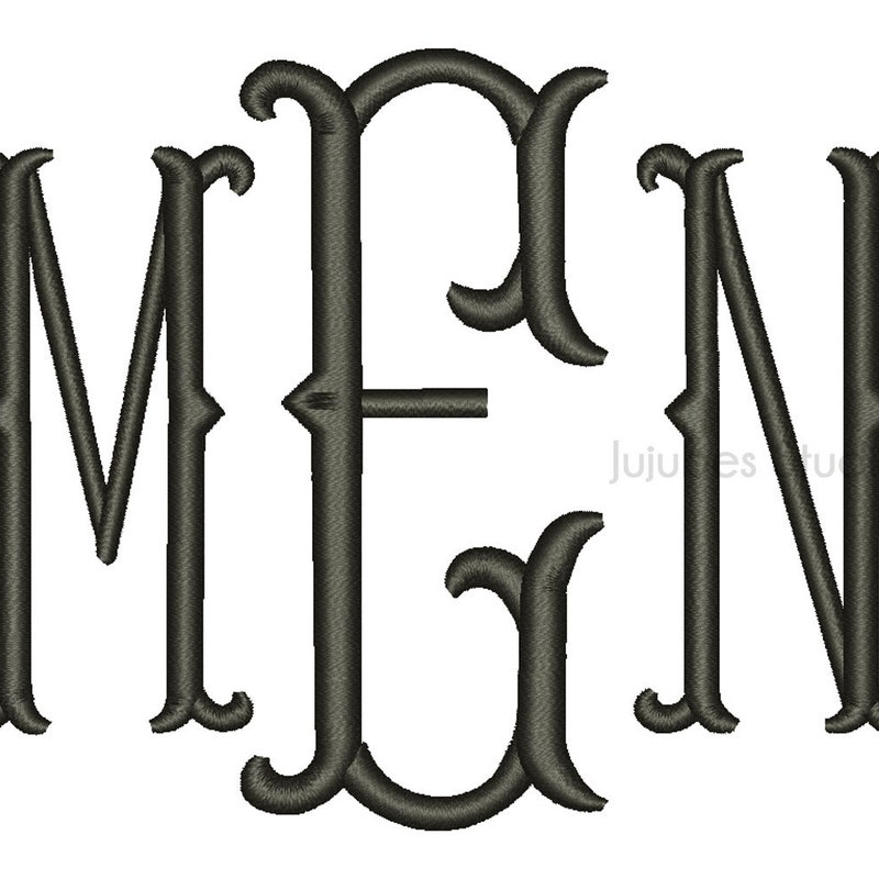 Fishtail Embroidery Font - Etsy