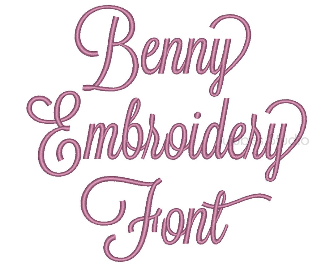 7 Sizes Benny Embroidery Font, Embroidery Fonts BX, Embroidery Designs ...