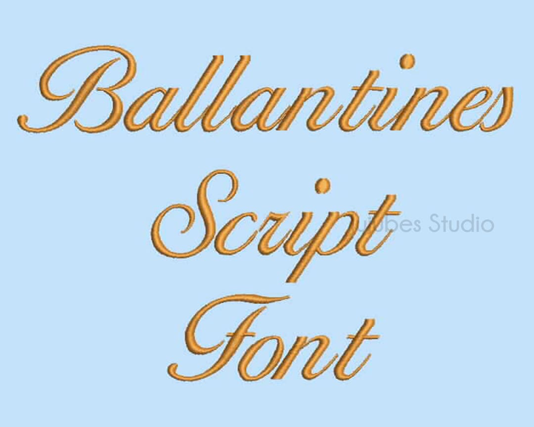 5 Sizes Ballantines Embroidery Font, Embroidery Fonts BX, Embroidery ...
