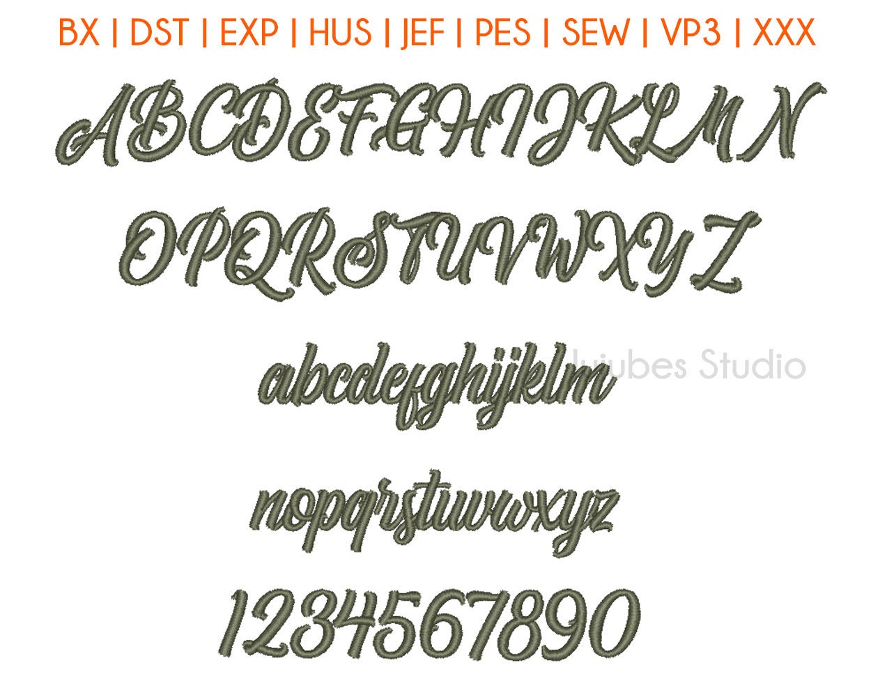 5 Sizes Subletter Embroidery Font Embroidery Fonts BX - Etsy