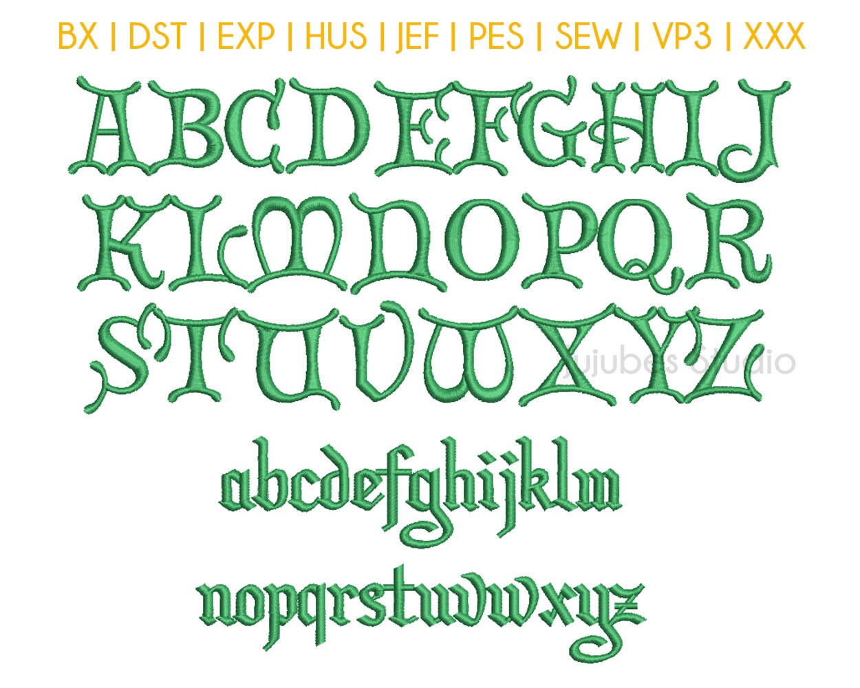 6 Sizes Christmas Embroidery Font Embroidery Fonts BX - Etsy