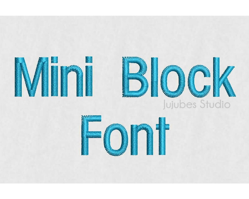 2 Sizes Mini Block Embroidery Font, Embroidery Fonts BX, Embroidery ...