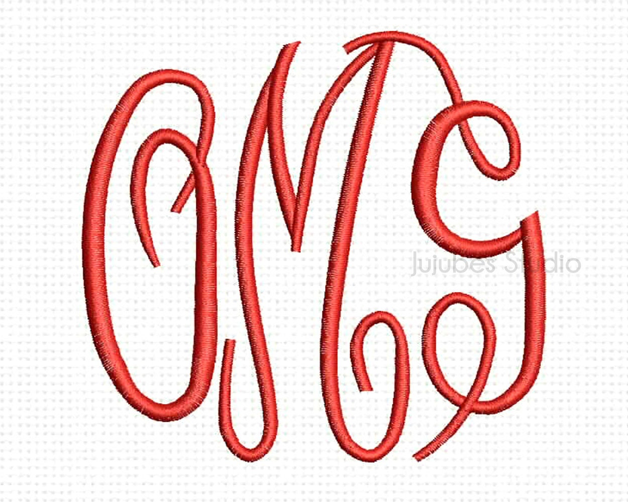 3 Sizes Fancy Monogram Fonts Embroidery Fonts BX Embroidery - Etsy