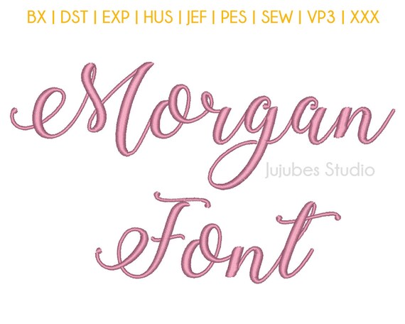 5 Sizes Morgan Embroidery Font Embroidery Fonts BX | Etsy