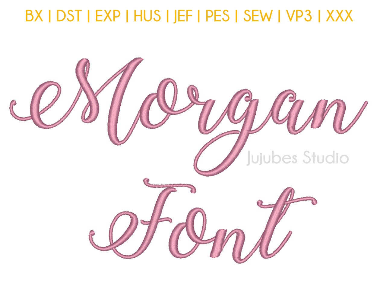 5 Sizes Morgan Embroidery Font Embroidery Fonts BX | Etsy