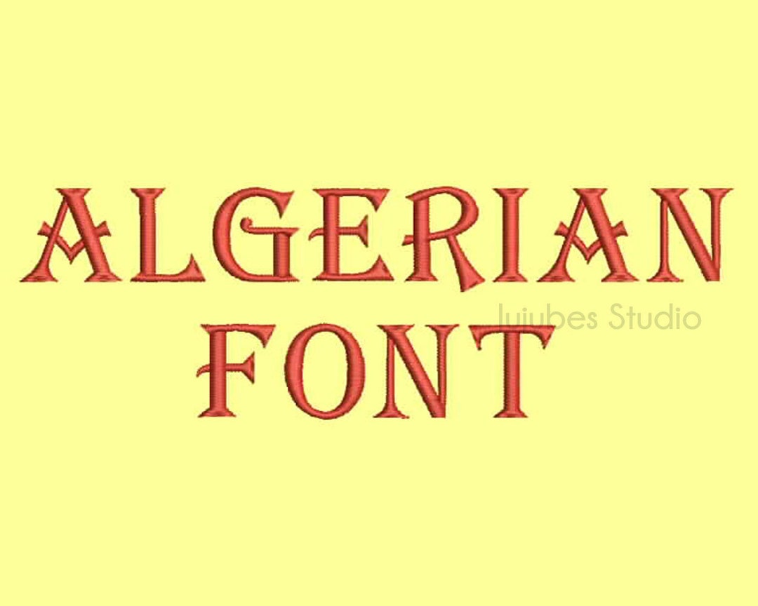 3 Sizes Algerian Embroidery Font, Embroidery Fonts BX, Embroidery ...