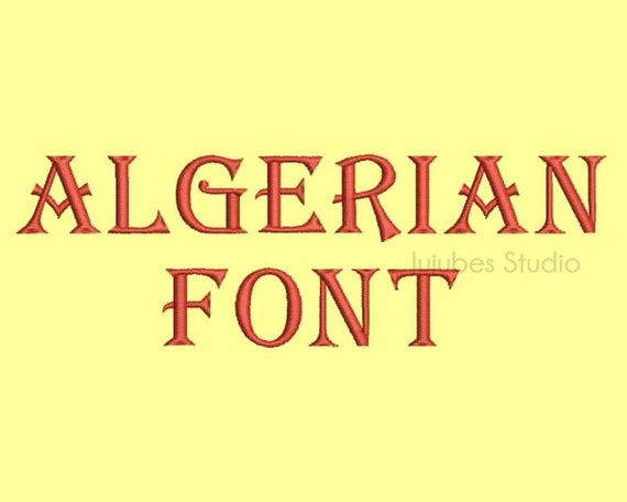 3 Sizes Algerian Embroidery Font Embroidery Fonts BX | Etsy