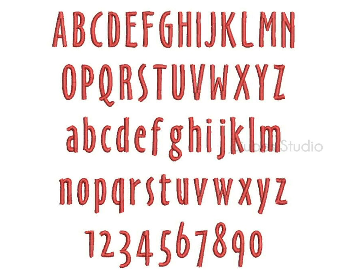 5 Sizes Handicraft Embroidery Font Embroidery Fonts BX | Etsy