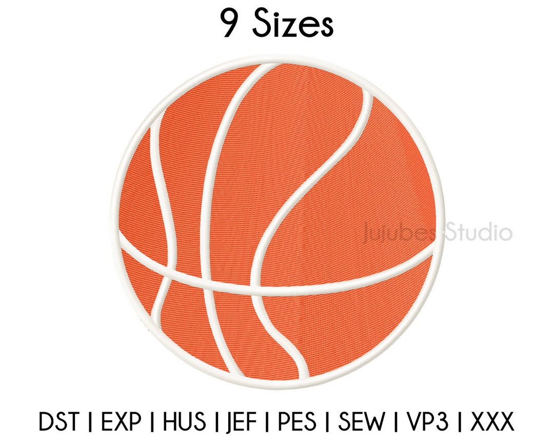 9 Sizes Basketball Embroidery Designs, Basketball Embroidery Design ...