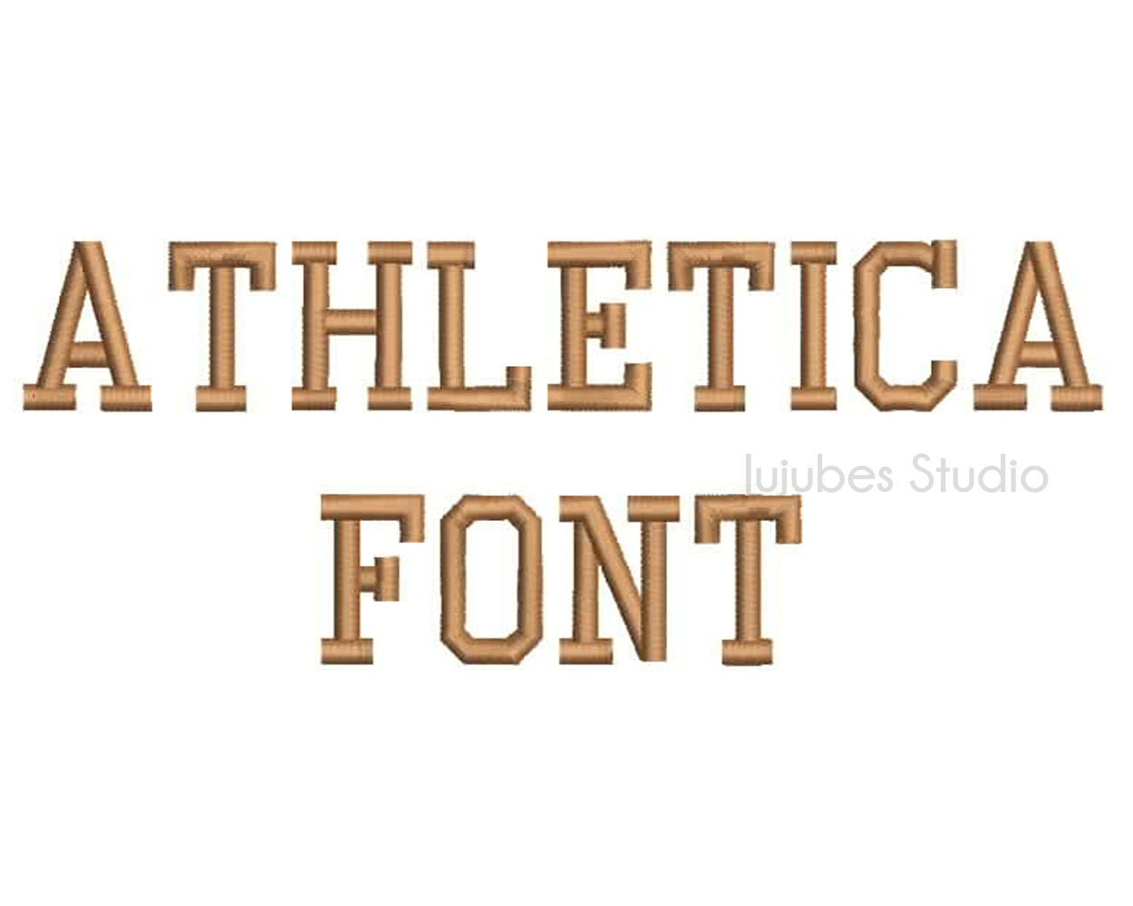 4 Sizes Athletica Embroidery Font Embroidery Fonts BX | Etsy