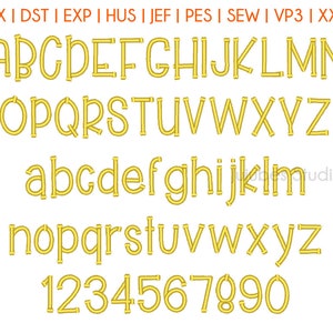 5 Sizes Kayak Embroidery Font, Embroidery Fonts BX, Embroidery Designs ...