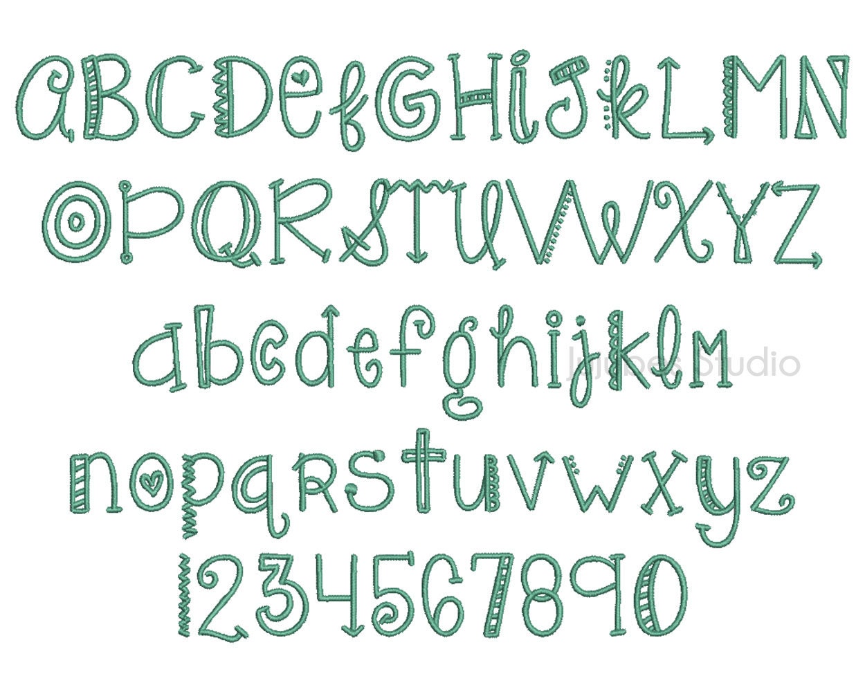 7 Sizes Only Hope Embroidery Font, Embroidery Fonts BX, Embroidery ...