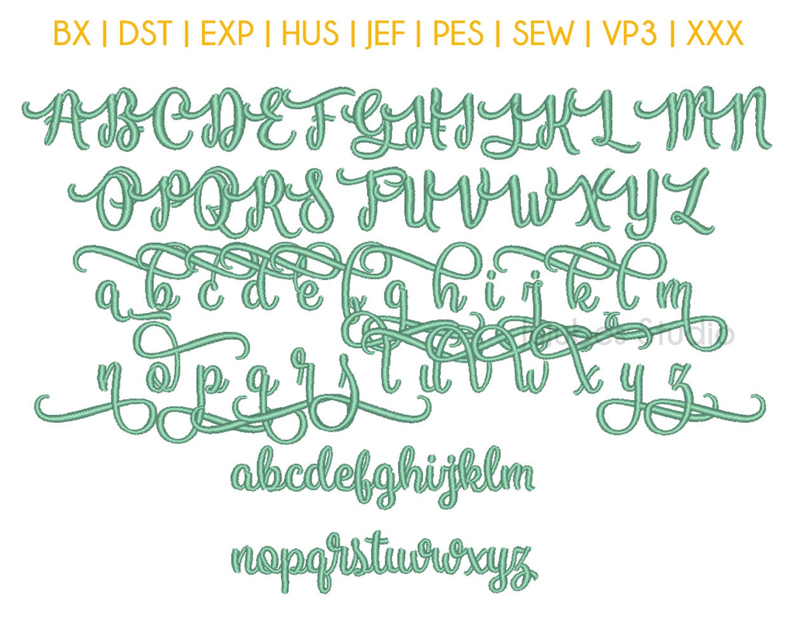 5 Sizes Set 3 Vanilla Daisy Embroidery Font Embroidery Fonts | Etsy