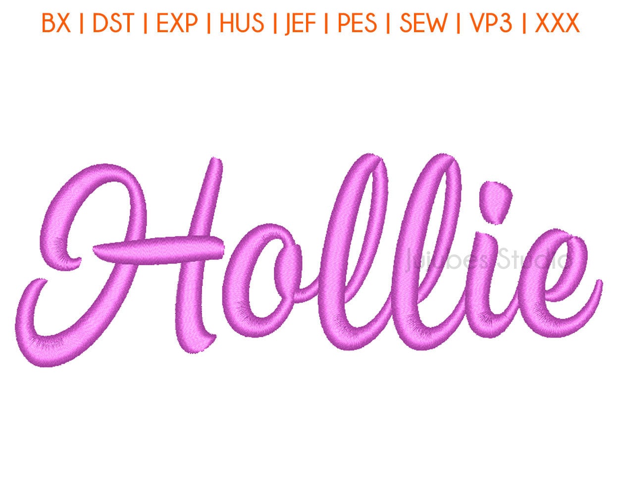 4 Sizes Hollie Embroidery Font, Embroidery Fonts BX, Embroidery Designs ...